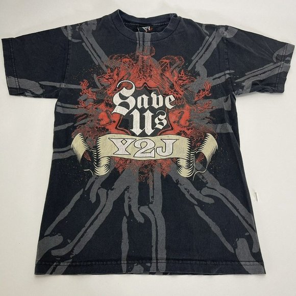WWE | Shirts | Vintage Wwe Chris Jericho Save Us Y2j Black Wrestling ...
